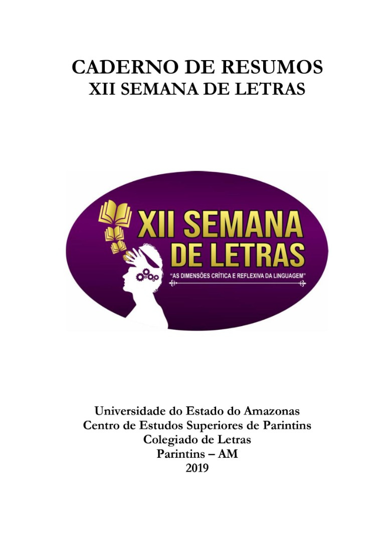 Caderno de Resumos da XII Semana de Letras
